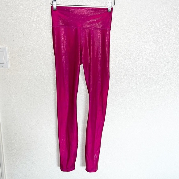 Fabletics | Pants & Jumpsuits | Fabletics Hot Pink Metallic Barbie Full ...